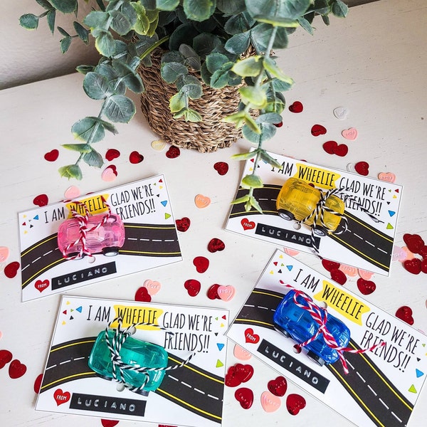 Kids Valentine, Kid Valentine Cards, I Am Wheelie Glad We're Friends ...