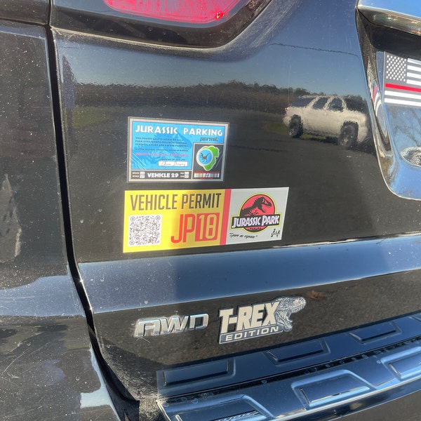 Jurassic Park Magnetic Bumper Sticker 7x2.5" TV Film Logo Car Decal - Etsy