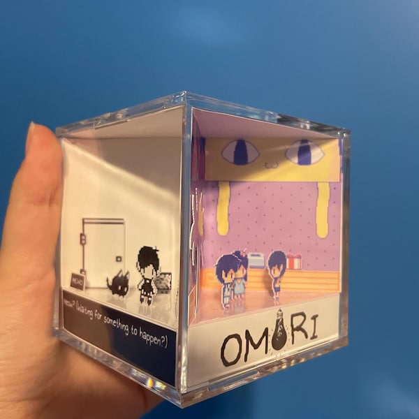 Omori Memories 4-sided 3D Diorama Cube – Shadow Box, Gamer Gift, Omori ...