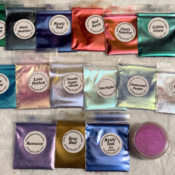 Luminesce Series Color Shifting Interference Pearl Pigments - CHOOSE ...