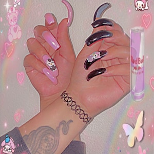 The Flojo Curve 100 Pcs 90s Extra Curve Talon Nail Tips Full Well Taper ...