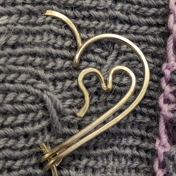 Minimalist Safety Shawl Pin, Primitive Pin, Geometric Shawl Pin, Silver ...