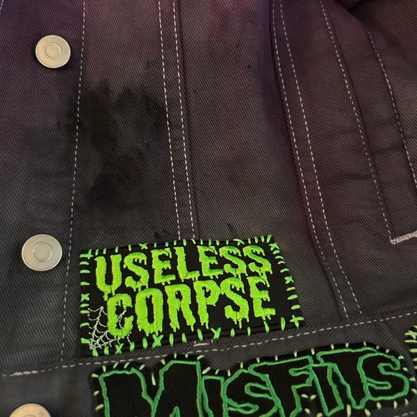 Large Spine Vertebrae in White or Black Iron-on or Sew-on Patch ...