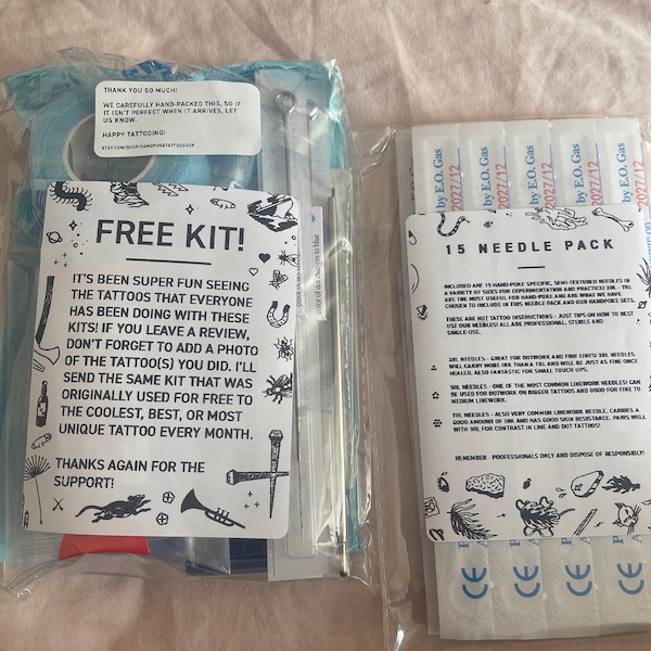 Professional Hand Poke Tattoo Kit - Everything You Need Included to Get ...