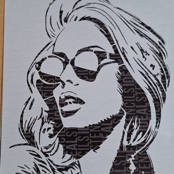 Frank Zappa Portrait Stencil, Painting Stencil for Walls, Fabrics ...