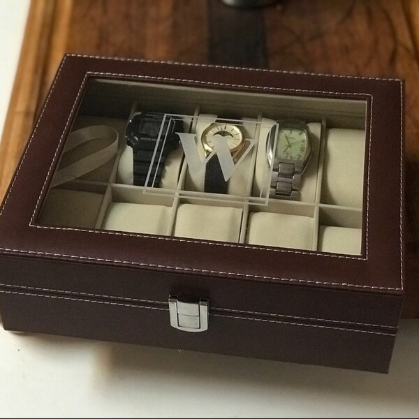Mens Watch Box, Custom Watch Box, Mens Watch Case, Watch Storage Case ...