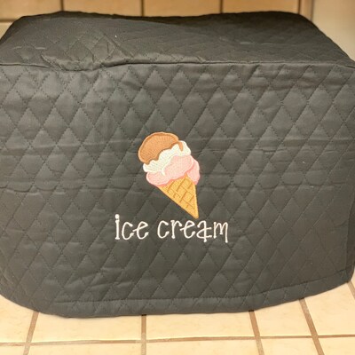 Quilted Machine Embroidered Ice Cream Maker Cover Dust Cover, Choose ...