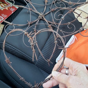 Barbed Wire Swirl Wrought Iron Swirl Barbed Wire Wall Decor - Etsy