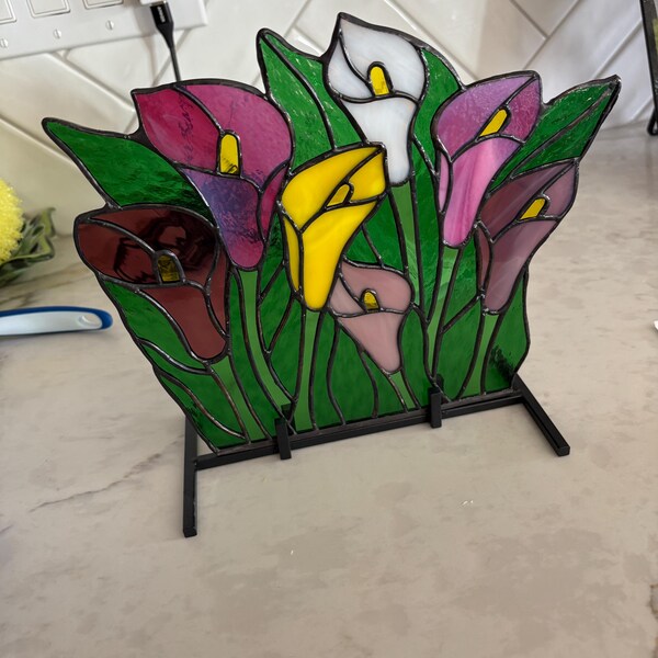 Stained Glass Tulip Stand - Etsy