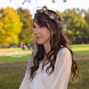 Real Dried Thistle Crown, Dried Eucalyptus and Preserved White Roses ...