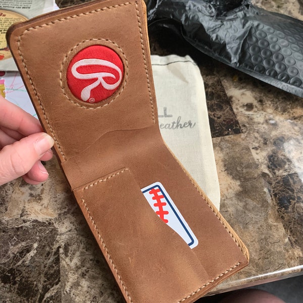MLB Leather Baseball Glove Wallet / Card Holder - Etsy
