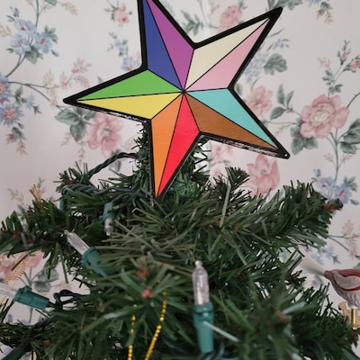 Pride Male Angel Tree Topper, Male Angel Topper, Wood Male Angel Tree ...