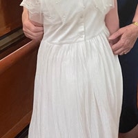 LYDIA Classic Medium Length Church Dress With Embroidered Top - Etsy ...
