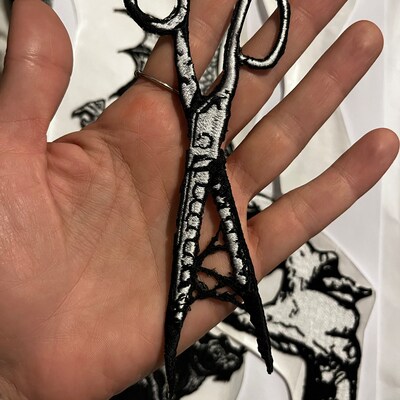 Horror Patch Spine Back Patch, Large Embroidered Patch, Skeleton, Skull , Punk Patch, Goth Patch ...