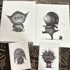 Spooky Bog Creature Creepy Cute Dark Art Fantasy Illustration Horror ...