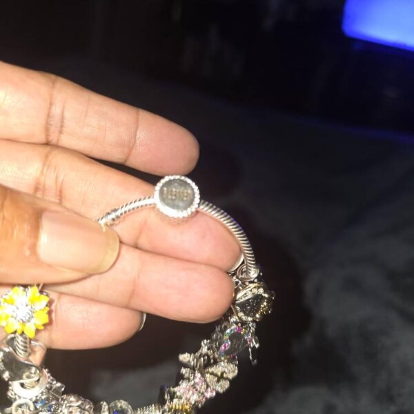 Pandora Charm, Pandora Silver Blue Butterfly & Quote Double Dangle ...