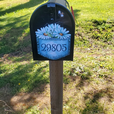 Mailbox Magnet Partial Cover Hydrangea Flowers and White Picket Fence ...