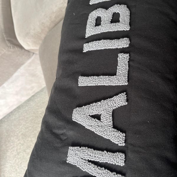 Custom Hand Embroidery Pillow, Personalized Punch Needle Pillow ...