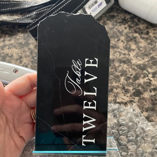 Daylight Marble Table Numbers Wedding Signs Event Signs Custom Signs ...