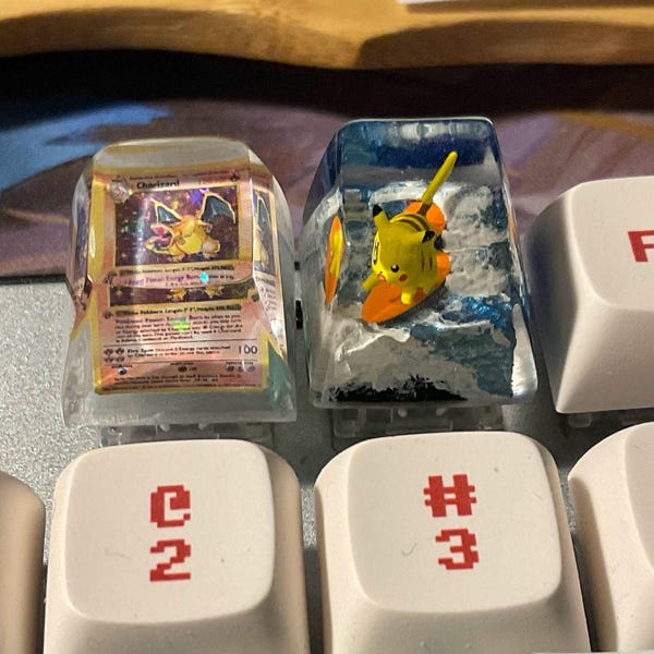 Miniature Holo Pokemon Card Keycaps - Base Set - Etsy