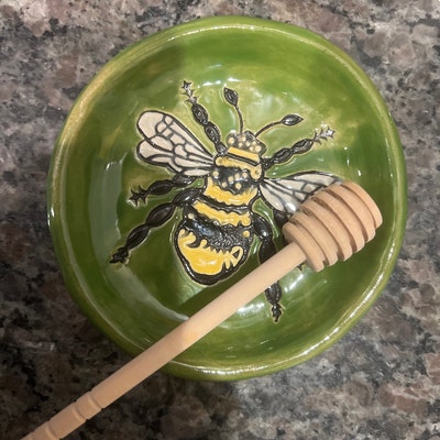 Large Blue Dragonfly Ceramic Spoonrest and Tea-bag Holder. Handmade ...