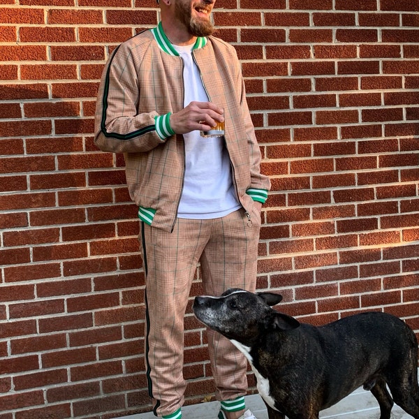 Tracksuit Gentlemen | Men's Tracksuit Set | Gentlemen Tartan | Husband ...