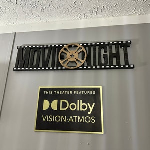 Dolby Vision Atmos Home Movie Theater Sign - Etsy