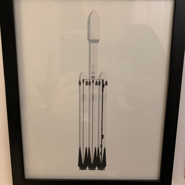 Falcon Heavy Print, Spacex Rocket Print, NASA, ISS Supply Rocket, 8x10 ...