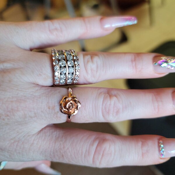 Silver Rose Ring,double Rose Ring - Etsy