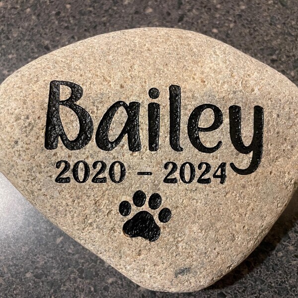 Personalized Pet Memorial Stone for Home or Garden, Dog Memorial, Cat ...
