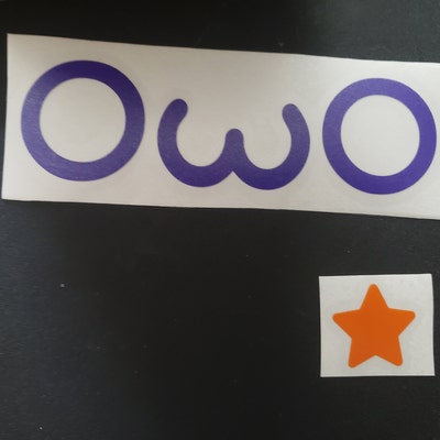 Owo Decal, Emoticon Meme Laptop Sticker, Furry Fandom Car Window ...