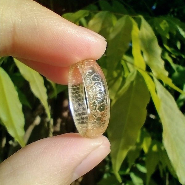 Lock of Hair Keepsake Ring, Custom Resin Jewelry, Clear Memorial Ring ...