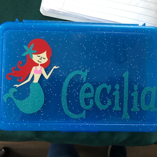 Mermaid Pencil Box, Personalized Pencil Box, Back to School Gift ...