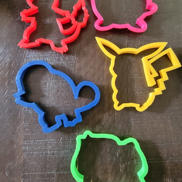 Pokemon Cookie Cutters - Full Set of 4 - Pikachu Charmander Squirtle ...