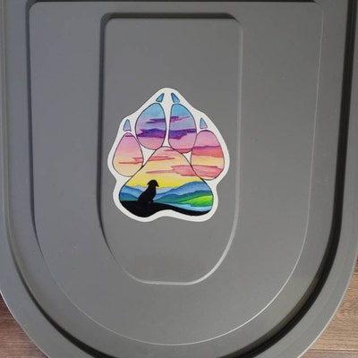 Dog Paw Sticker - Etsy