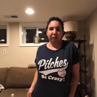 Pitches Be Crazy Baseball Mom Shirts, Baseball Mama Pitching, Womens ...