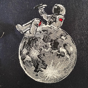 NASA Astronaut Machine Embroidery Design Space NASA Moon Embroidery ...