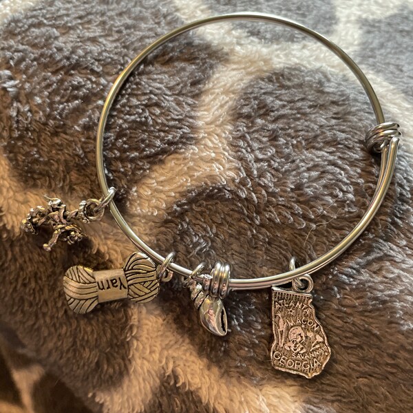 Custom Charm Bracelet Personalized Expandable Bangle Customize Your Own ...