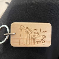 Engraved Oak Wood Hotel Room Keychains: Personalized Wooden Key Rings ...