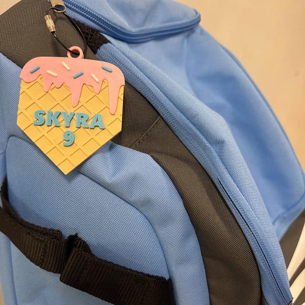 Baseball Bag Tag – Ice Cream Drip Home Plate – Softball - Personalized ...