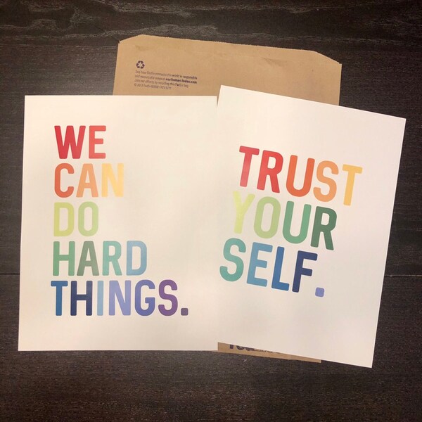 We Can Do Hard Things Download, Printable Art, Inspirational Quote ...