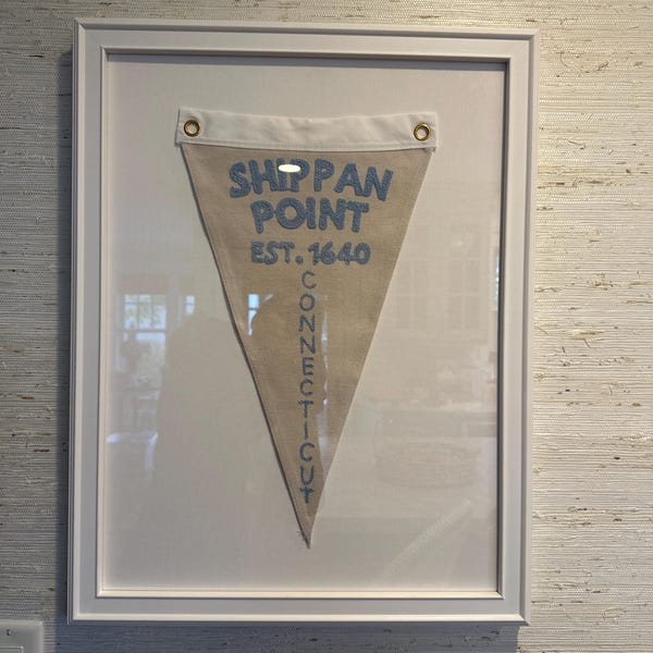 Hand Embroidered Pennant Flag Custom Unique City Name Pennant Flag ...