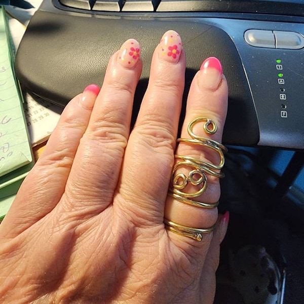 Handmade Splint Ring Silver, German Silver Heart Splint Ring, Finger ...