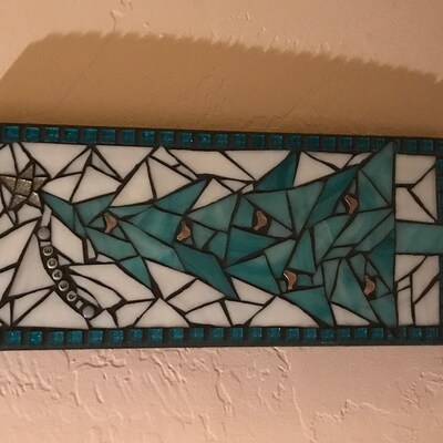 Mosaic Wall Cross, Stained Glass Cross, Mixed Media Cross, One of Kind ...