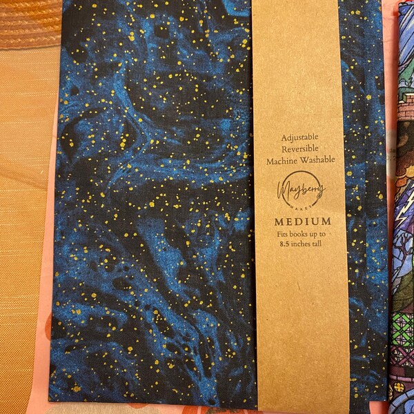 Reversible Book Cover Adjustable Bible Pouch Reusable Fabric Dust ...