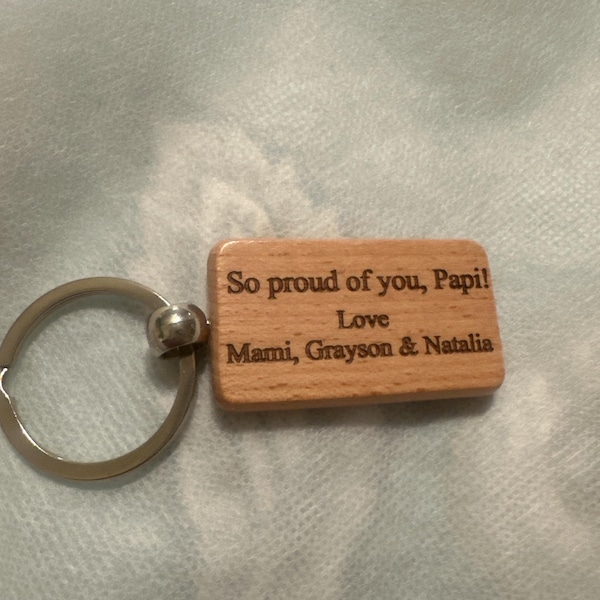 Custom Laser Engraved Wooden Keychains - Assorted Sizes - Etsy