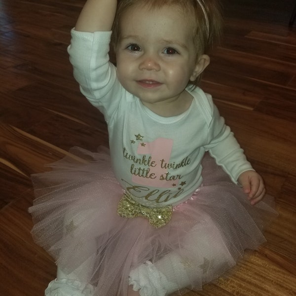 Personalized Twinkle Twinkle First Birthday Tutu Outfit, Girl First ...