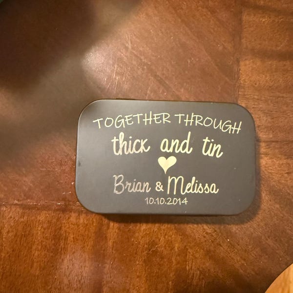 Personalized Gift Metal Tin Box - Metal Engraved Gift for Men and Women ...