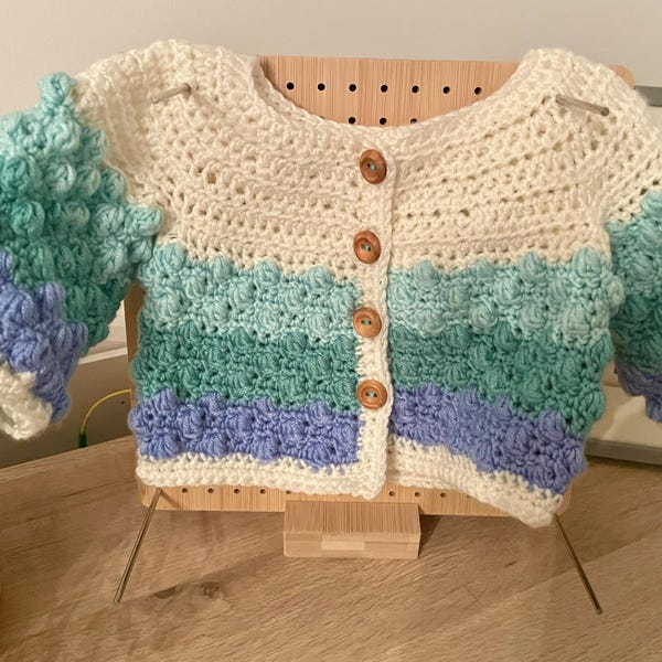 Bobbles Baby Jacket, Hat and Boots Set Crochet Pattern in Sizes Preemie ...