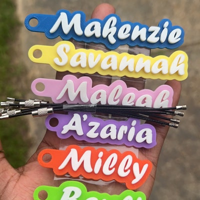 Custom Designs Personalized 3D Name Tags for Bags, Backpacks, Sports ...